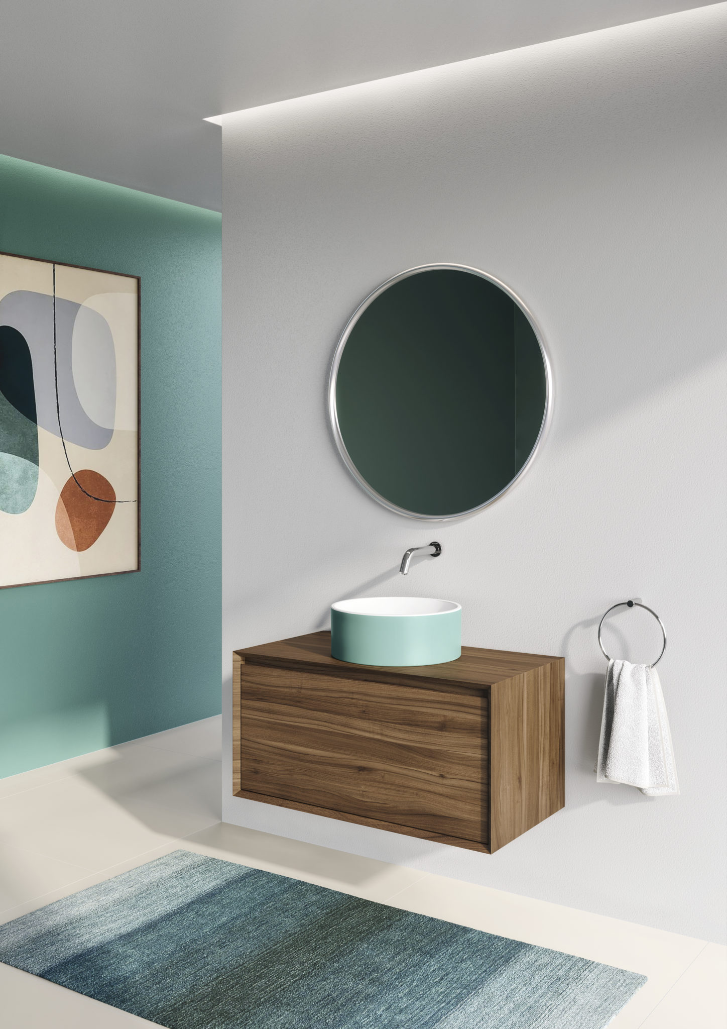 Sanindusa View badkamermeubel LED901 walnut | Life Moments Sanitair