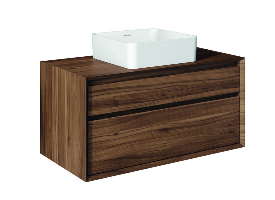 Sanindusa View badkamermeubel LED902 walnut | Life Moments Sanitair